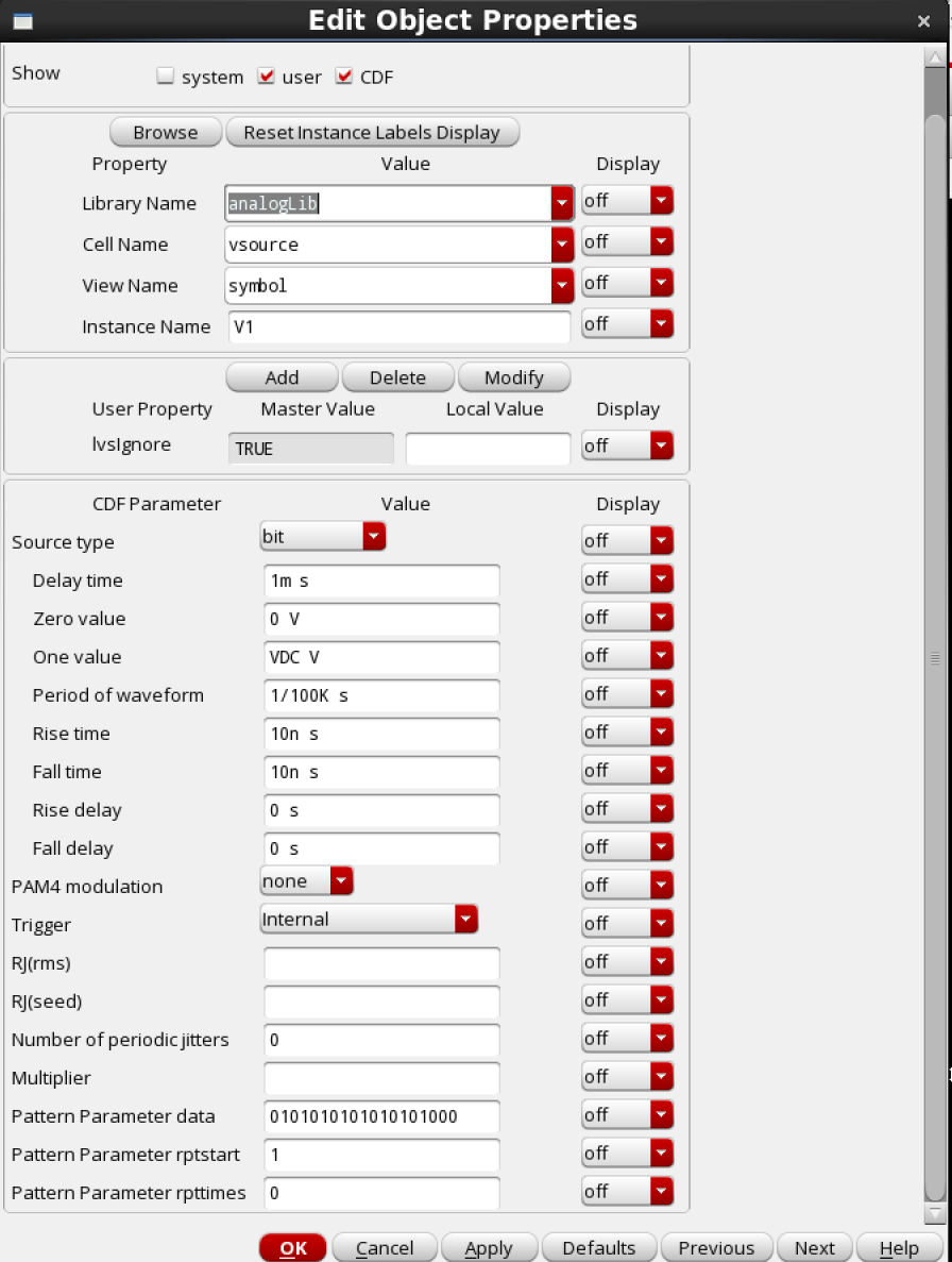 Virtuoso 中 vsource 的使用 – 学习随笔