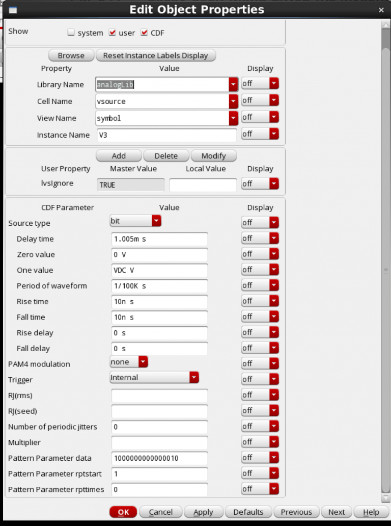 Virtuoso 中 vsource 的使用 – 学习随笔